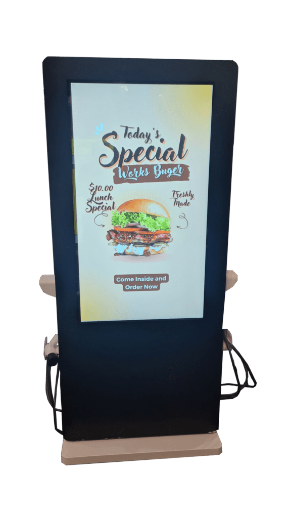 EV Charger with 55" LCD Advertising Displays - MetroSpec